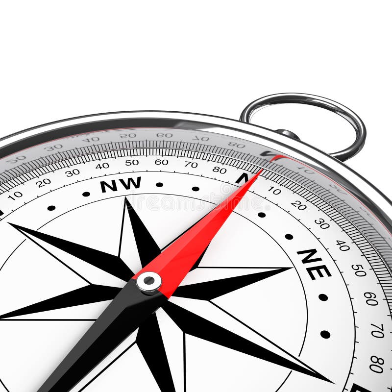 Modern Compass Closeup. 3d Rendering Stock Illustration - Illustration ...