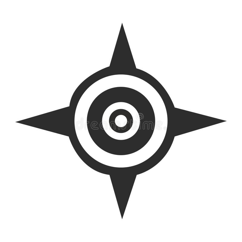 Modern Compass Rose Graphic Design Symbol Stock Illustration ...