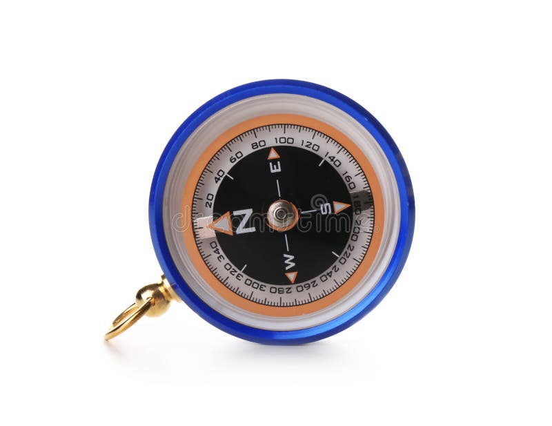 Modern Compass On White Background Stock Photo - Image of expedition ...