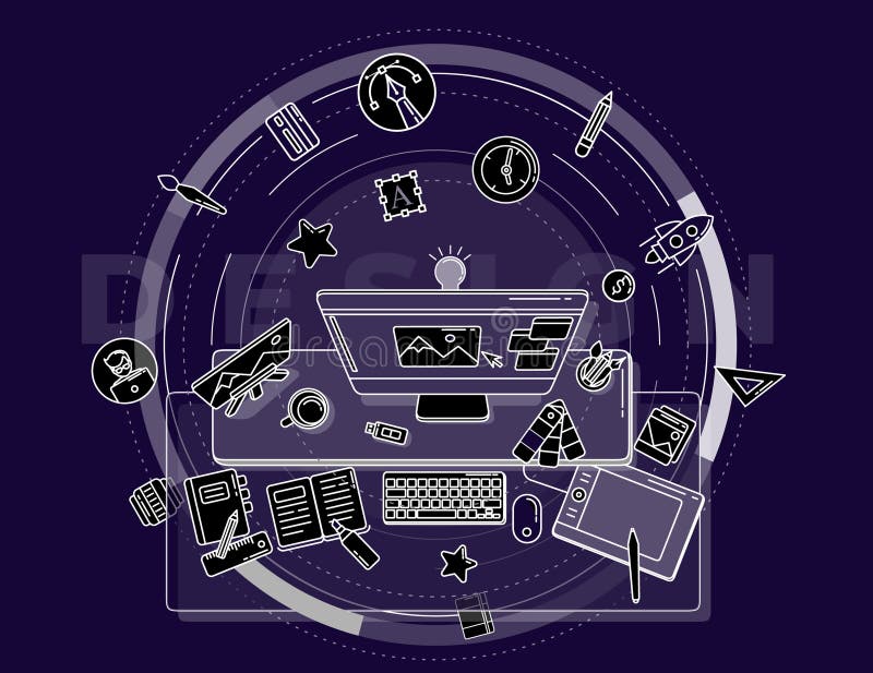 Design - Detailed Illustration for an Advertising Poster. Stock Vector ...