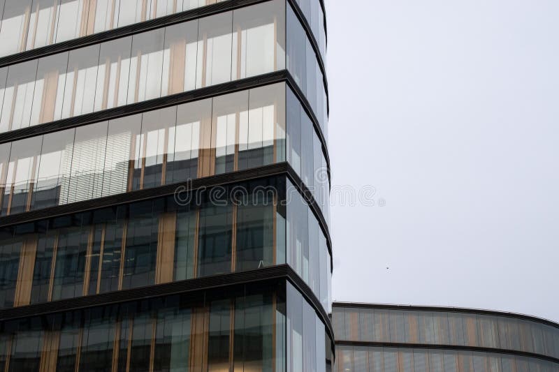 Modern Composition with Glass Building, Vienna, Austria Stock Image ...