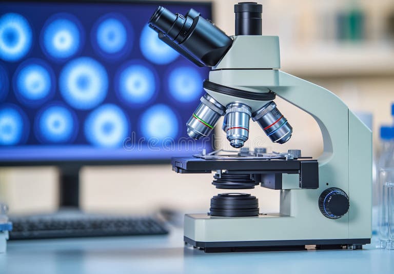 Modern Compound Microscope in Lab for Research High Quality Image Stock ...