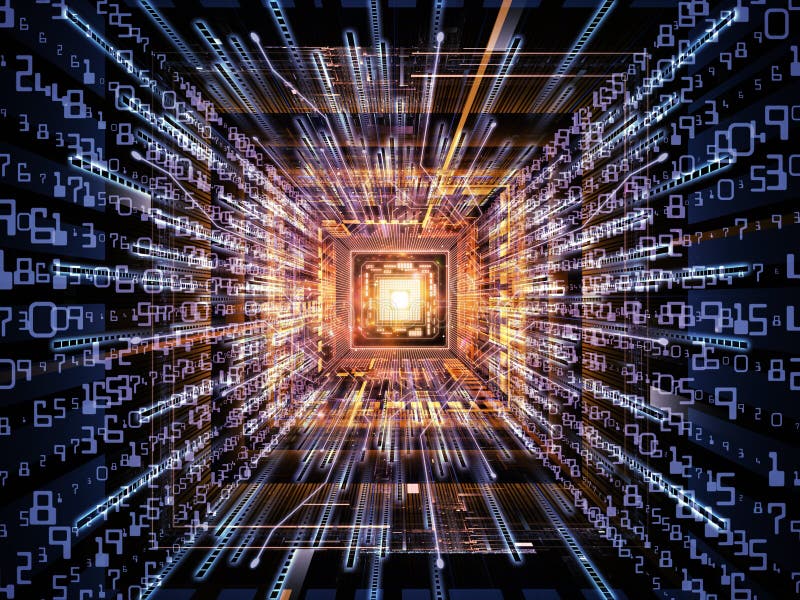 Modern Computer stock illustration. Illustration of perspective - 26121562