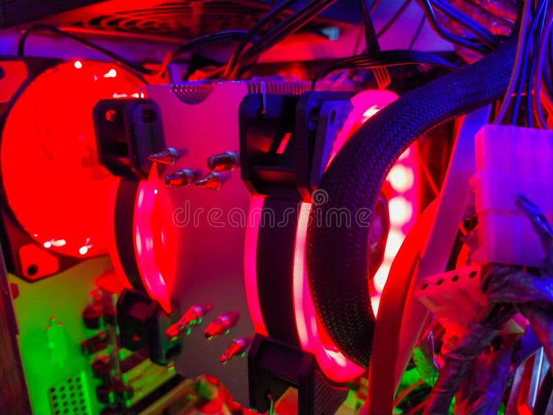 Modern Computer Air Cooling with Multi-colored Led Backlight-fans ...
