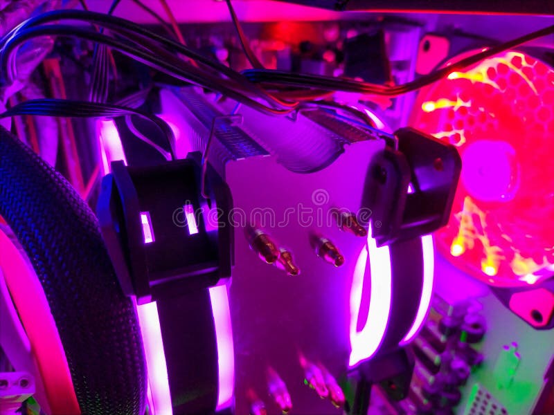 Modern Computer Air Cooling with Multi-colored Led Backlight-fans ...
