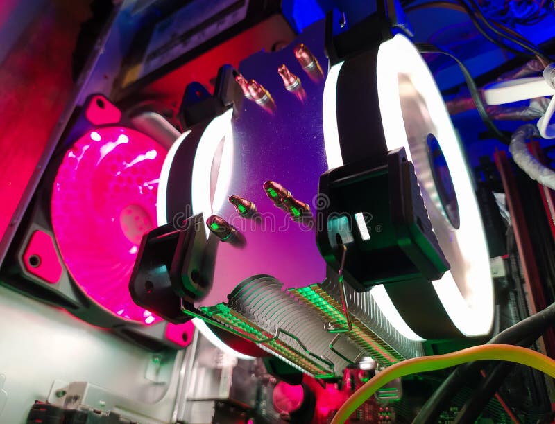 Modern Computer Air Cooling with Multi-colored Led Backlight-fans ...