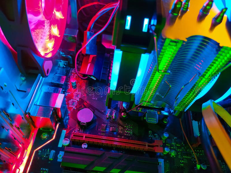 Modern Computer Air Cooling with Multi-colored Led Backlight-fans ...