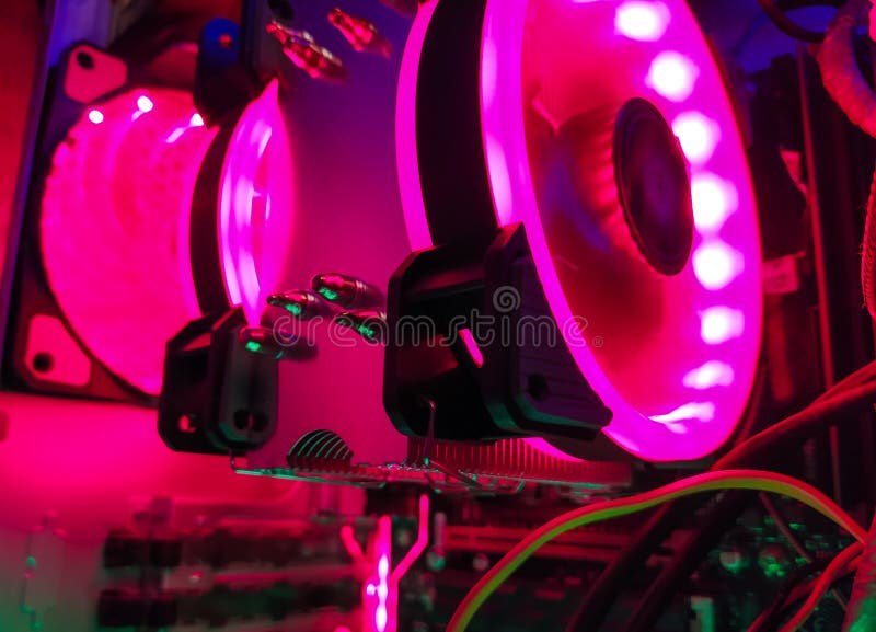 Modern Computer Air Cooling with Multi-colored Led Backlight-fans ...