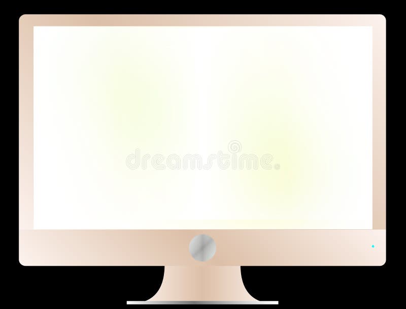 Modern Computer with Blank Screen Copyspace Stock Illustration ...