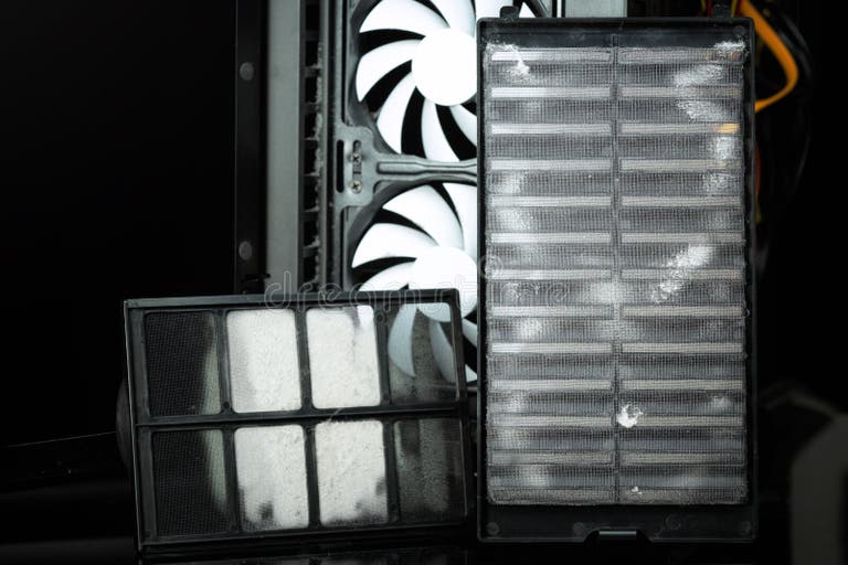 Modern Computer Case Filters Dusty. Stock Photo - Image of brush, micro ...