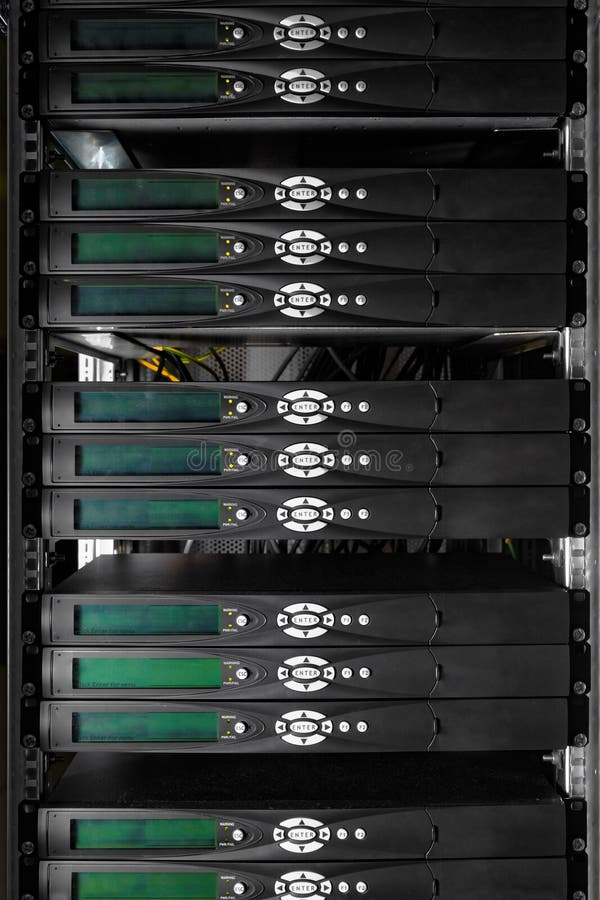Modern Computer Cases in a Data Center Stock Photo - Image of servers ...