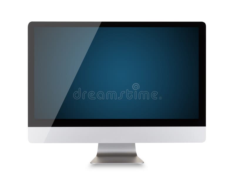 Modern computer display stock image. Image of silver - 50284251