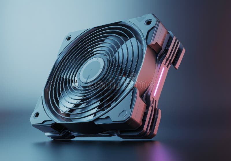 Modern Computer Fan with Sleek Design and Vibrant Lighting Effects ...