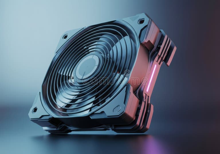 Modern Computer Fan with Sleek Design and Vibrant Lighting Effects ...