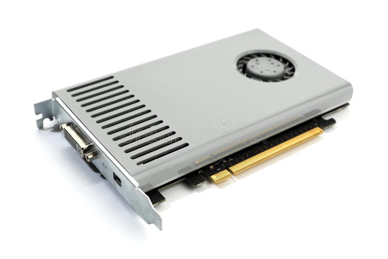 Computer Graphic Card Isolated on White Background Stock Photo - Image ...