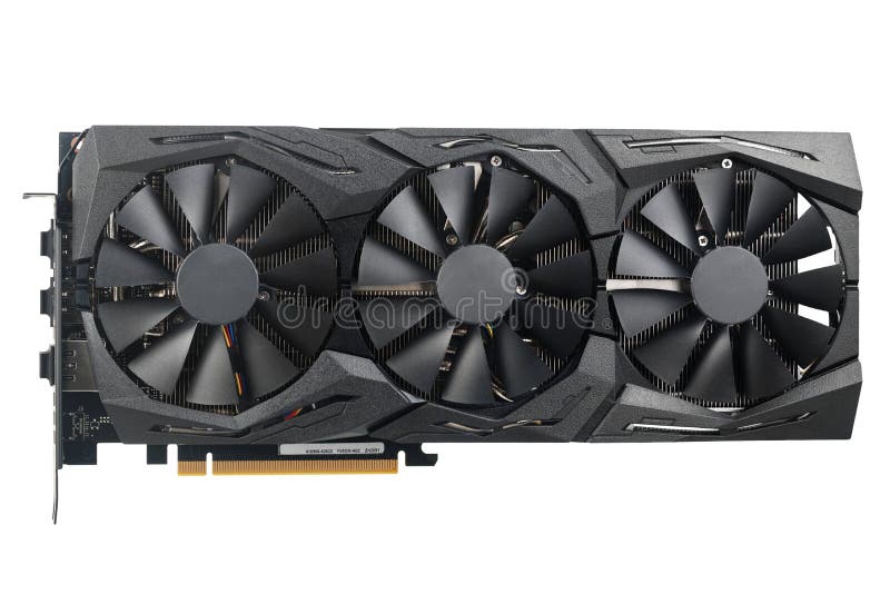 Modern Computer Graphics Card Stock Photo - Image of chip, isolated ...