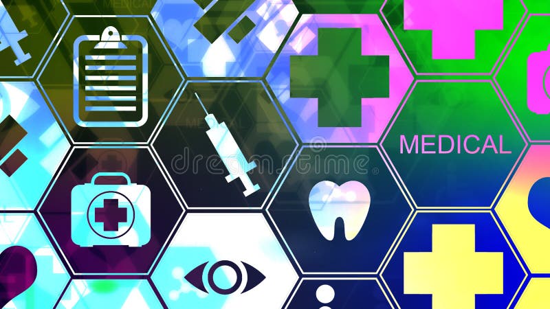 Modern Computer Interface As Medical Concept. Table of Medical Symbols ...