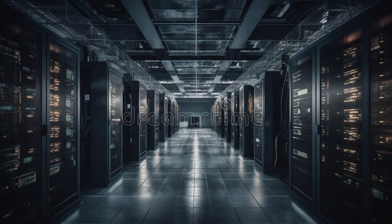 Modern Computer Lab with Industry Standard Equipment and Network Server ...