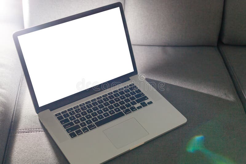Modern Computer, Laptop with Blank Screen Editorial Photography - Image ...