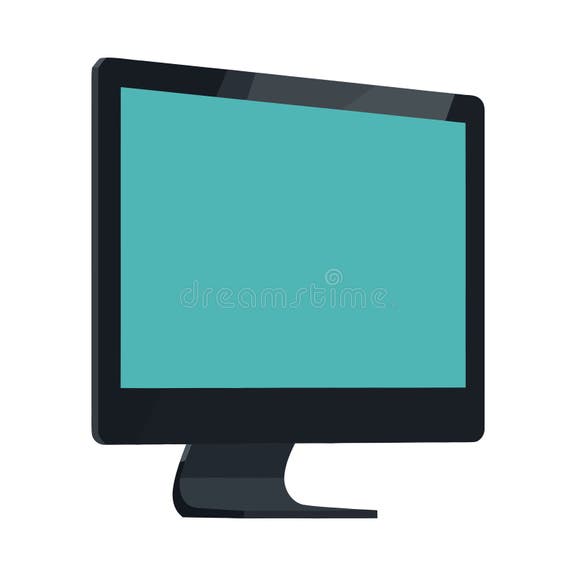 Modern Computer Monitor Flat Screen Stock Vector - Illustration of icon ...