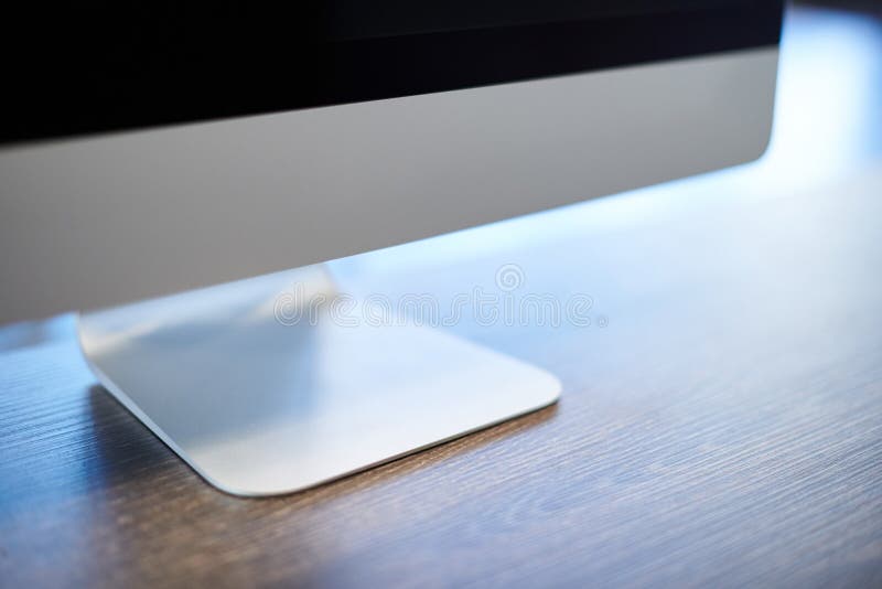 Modern Computer Monitor. Monitor for Workplace in Office Stock Photo ...