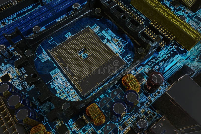 Modern Computer motheboard stock image. Image of modern - 127317373