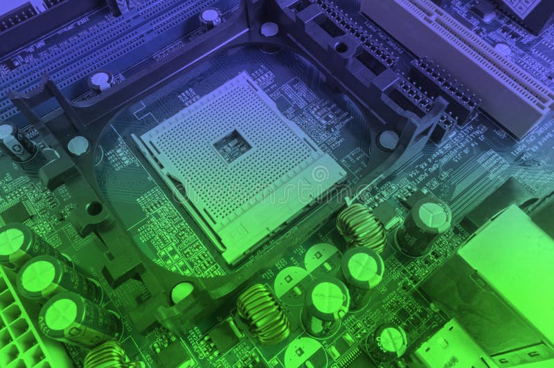 Modern Computer motheboard stock photo. Image of mainboard - 127590204