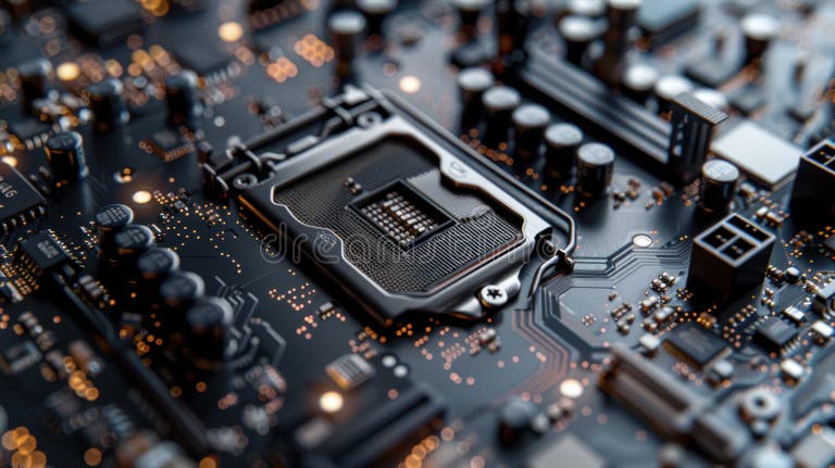 The Modern Computer Motherboard. AI Generated Stock Photo - Image of ...