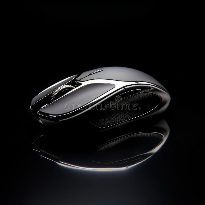 Modern Computer Mouse Computing Device Square Illustration. Stock ...