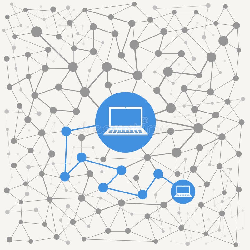Modern computer network stock vector. Illustration of laptop - 33324013