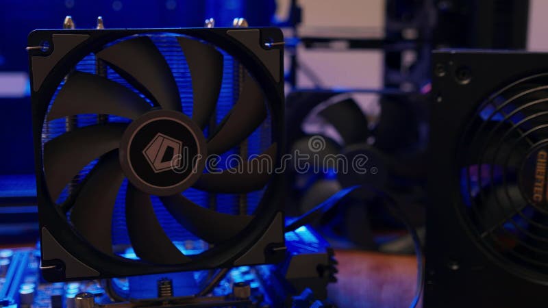 Modern Computer Parts with PC Case on Background. Minsk, Belarus ...