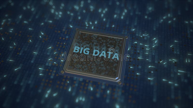 Big Data Text Consisting Of Many Symbols On Computer Monitor 3d Animation Stock Footage Video