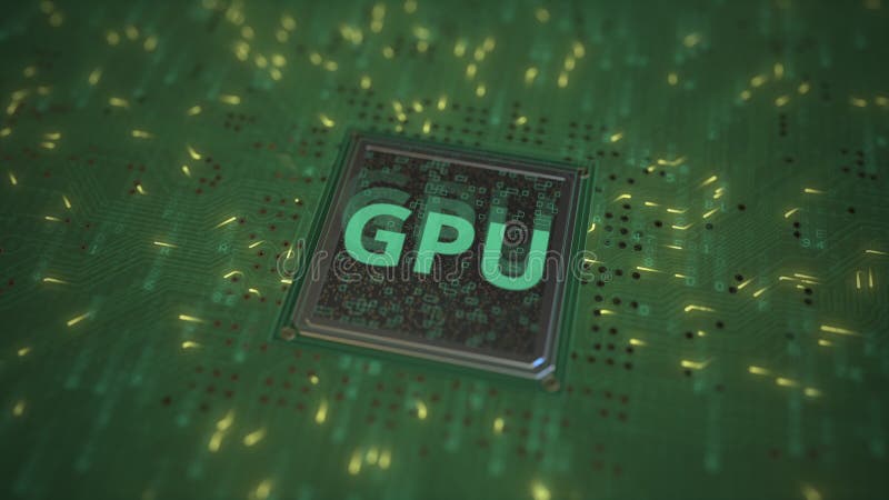 CPU Computer Processor and Motherboard Circuit Concept with ...