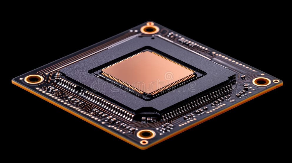 Modern Computer Processor on Circuit Board, Technology and Digital ...