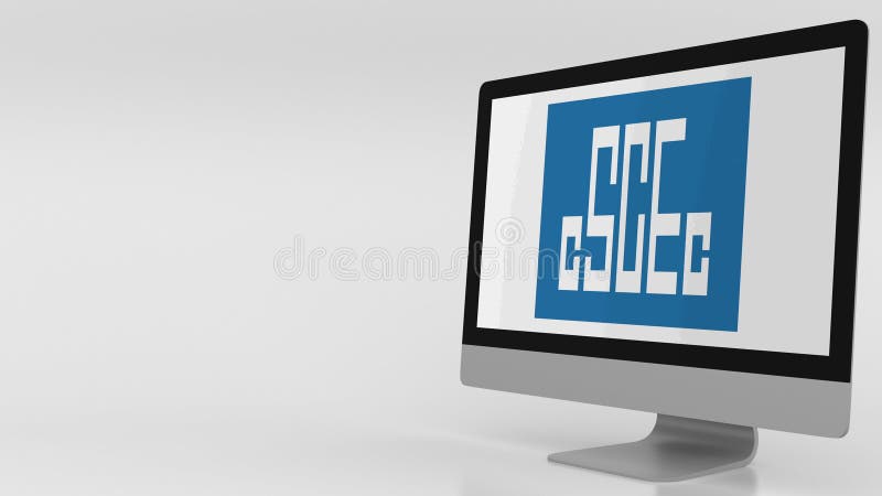 China State Construction Engineering Corporation Logo on the Screen in ...