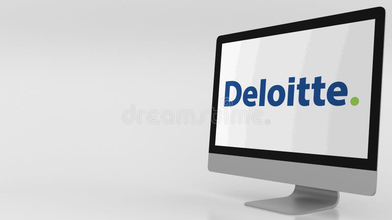 DELOITTE Logo on a Waving Digital Flag, Looping 3d Animation Stock ...