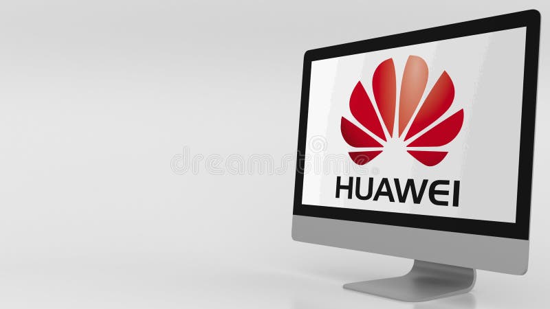 HUAWEI Logo on the Display of a Portable Computer, Editorial Conceptual ...