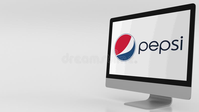 Modern Computer Screen with Pepsi Logo. 4K Editorial Clip Stock Video ...