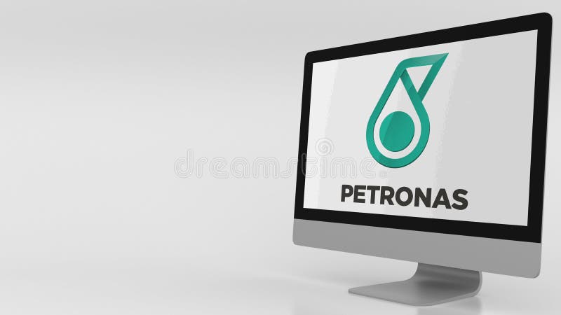 PETRONAS Logo Made with Computer Code on the Laptop Screen. Editorial ...