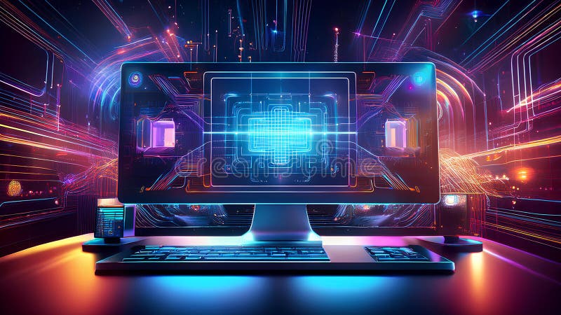 The Modern Computer Screen Showcases Cutting-edge Artificial ...