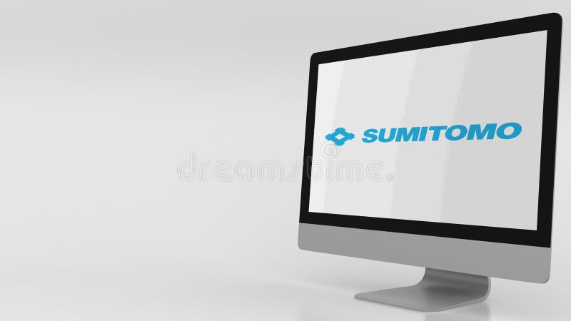 Sumitomo Corporation Logo on the Screen in a Meeting Room. Editorial 3D ...