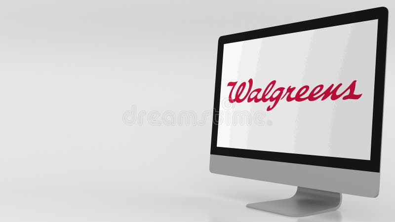 Modern Computer Screen with Walgreens Logo. 4K Editorial Clip Stock ...
