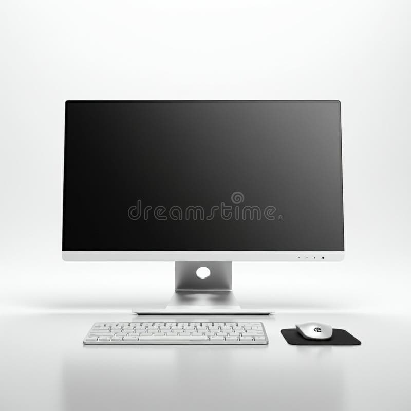 A Modern Computer Setup Features a Sleek, Widescreen Monitor with a ...