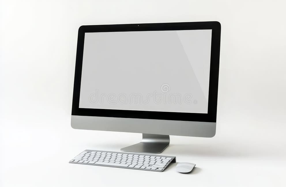 Modern Computer Setup with Sleek Screen and Minimalist Design, Perfect ...