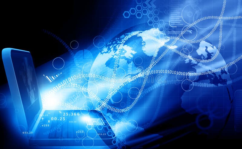 Modern computer technology stock illustration. Illustration of network ...