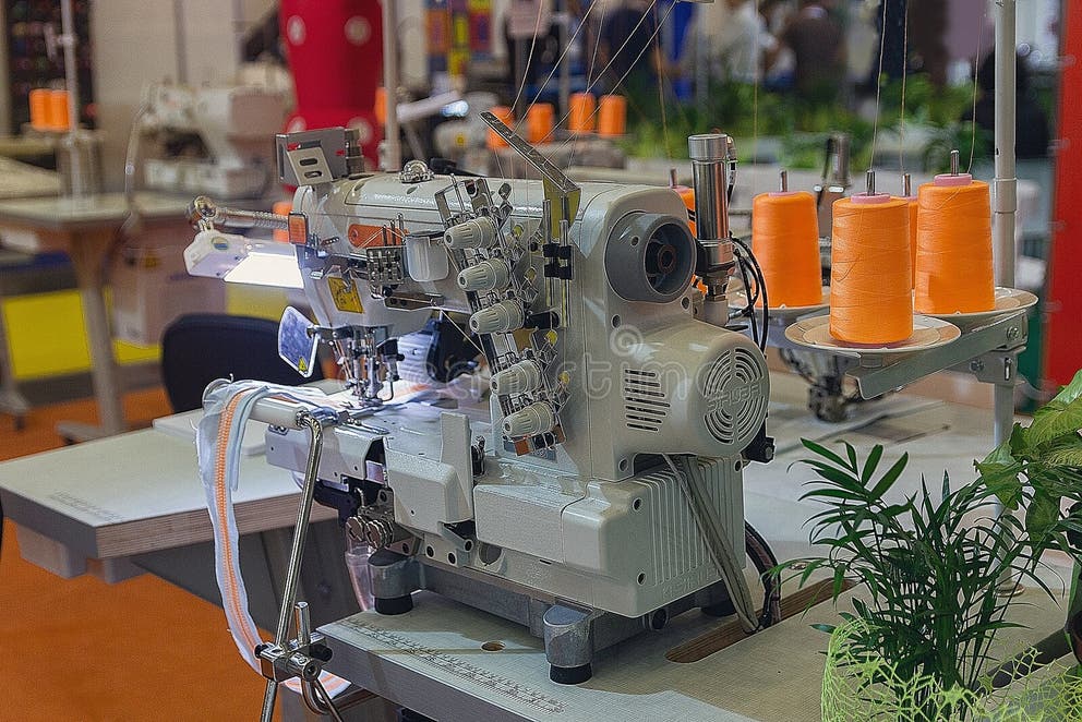 Modern Computerized Bartacking Sewing Machine at the Factory Stock Photo - Image of clothing ...