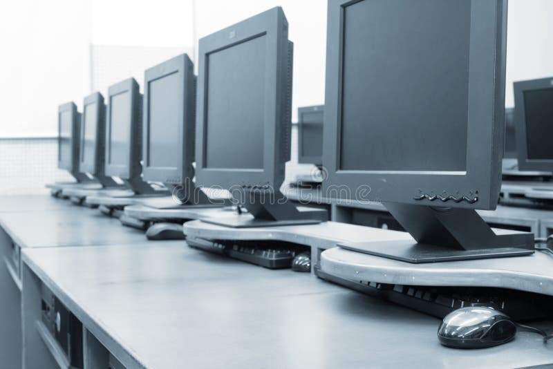 Computers room stock image. Image of mouse, education - 6699305