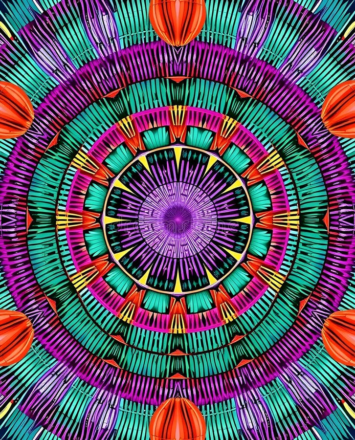 Circular Mandala-inspired Design with Radiant Geometric Weaving ...