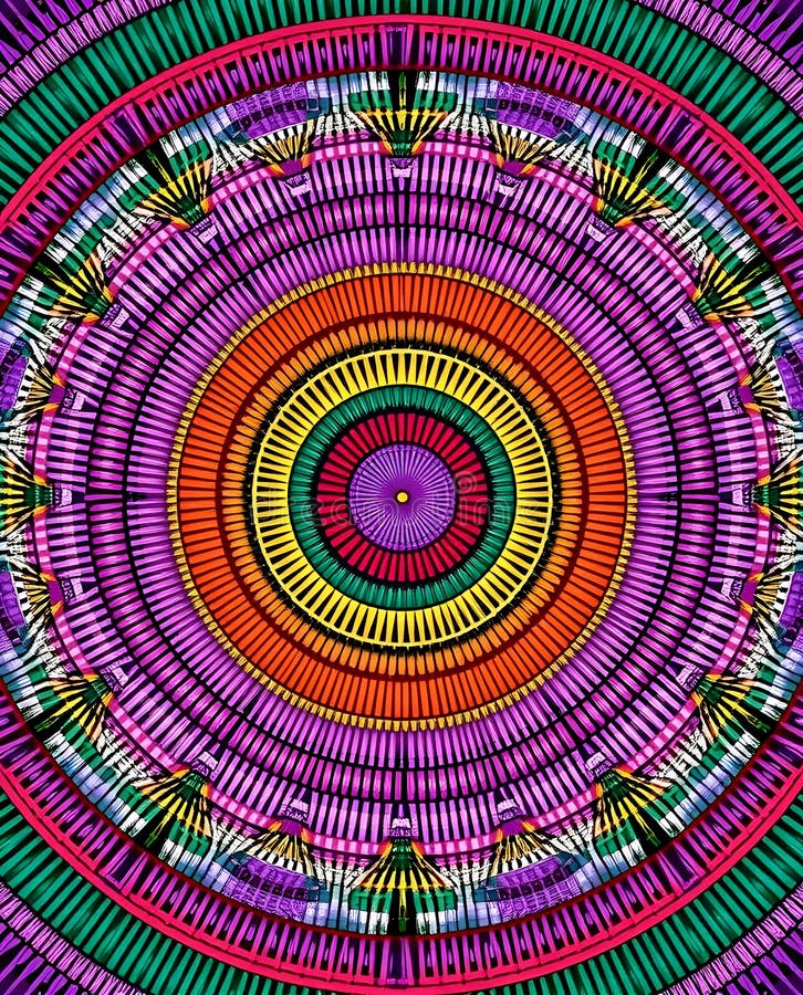 Circular Mandala-inspired Design with Radiant Geometric Weaving ...