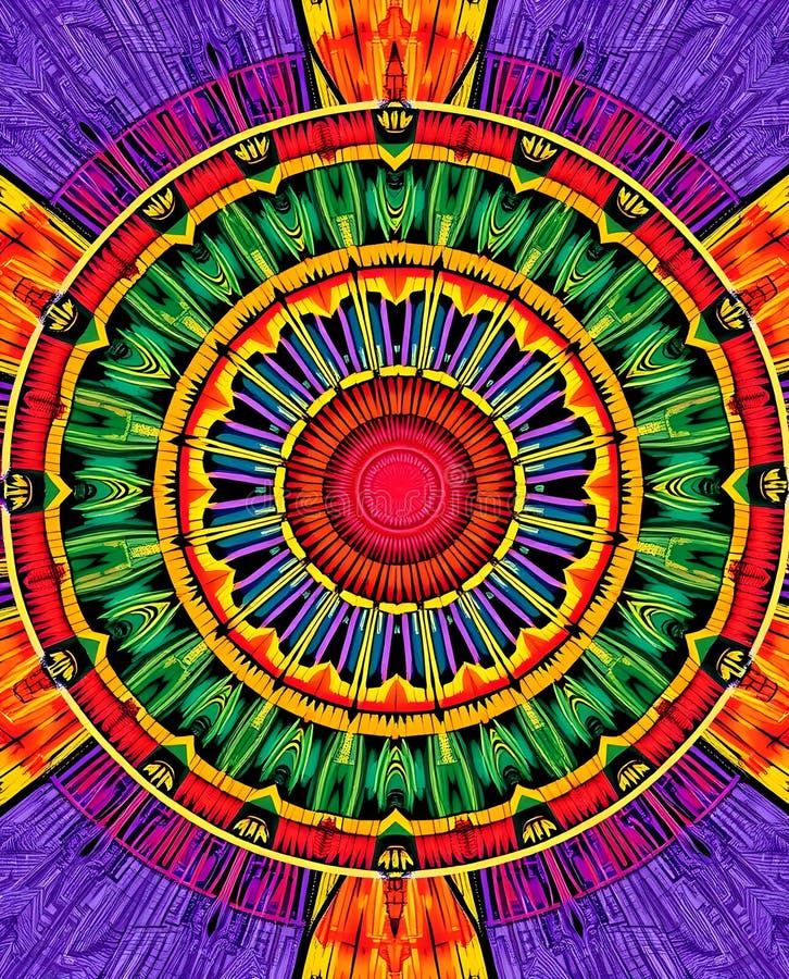 Circular Mandala-inspired Design with Radiant Geometric Weaving ...